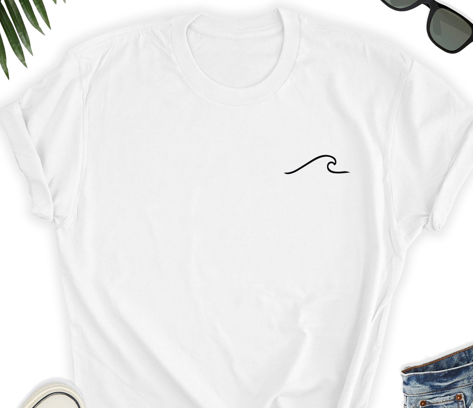 Wave Pocket Graphic Tee Ocean Wave Shirt Ocean Lover Shirt - Etsy
