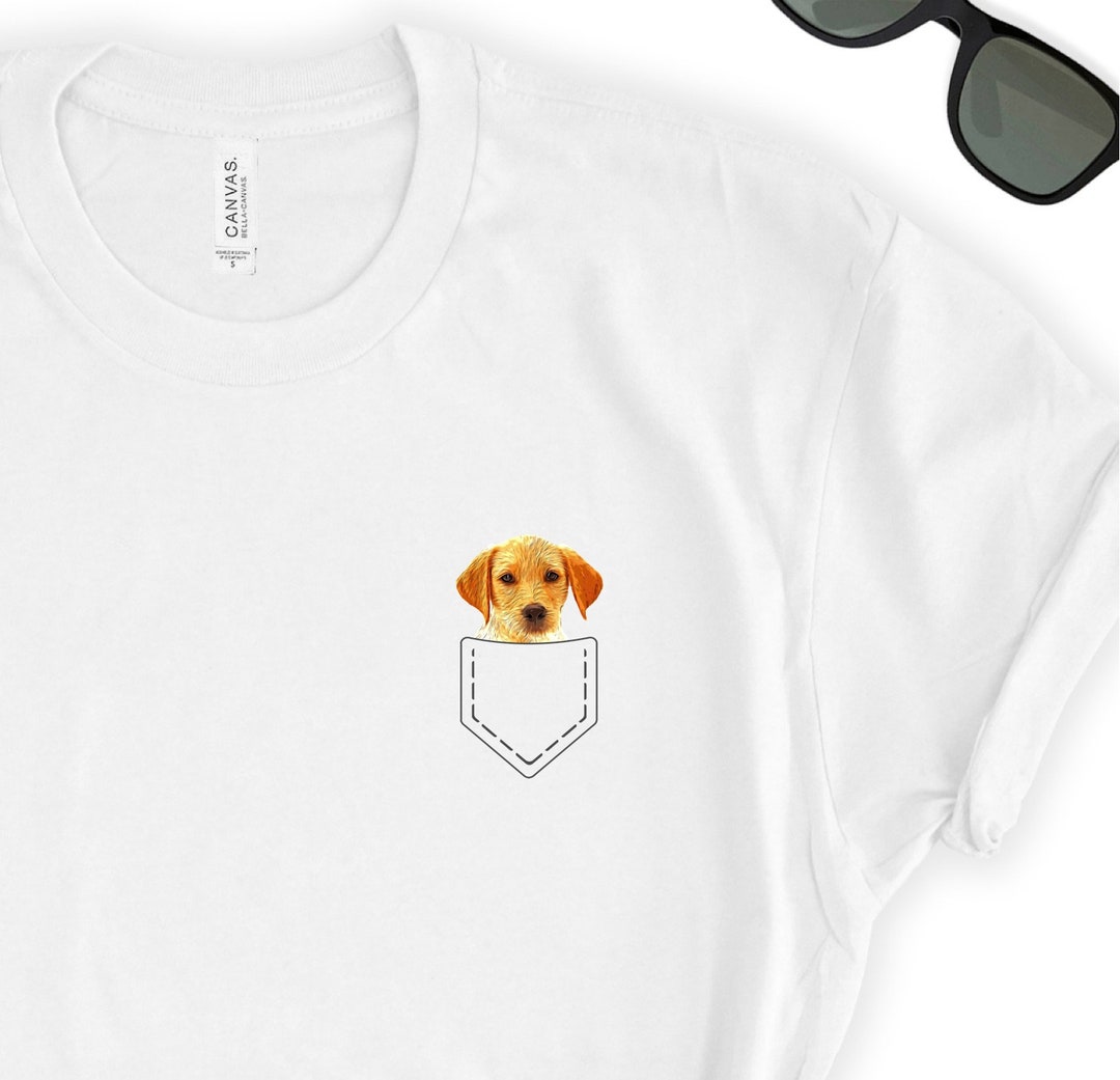 Labrador Shirt / Cute Puppy Labrador Dog Pocket Shirt / Dog - Etsy