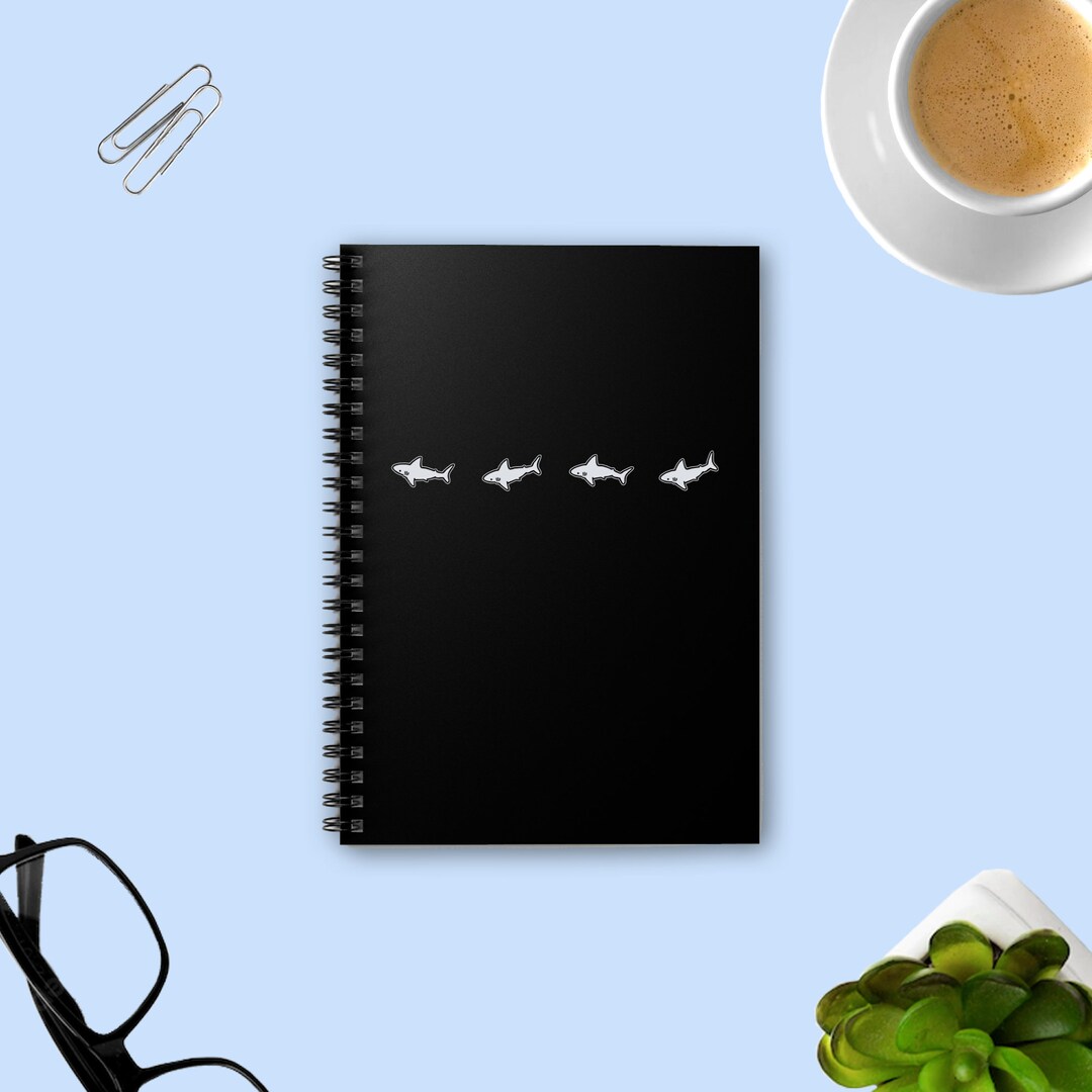 Shark Journal Spiral Notebooks, Cute Shark Journal, Gift for Shark ...
