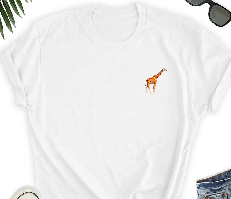 Giraffe Shirt, Giraffe T-shirt, Cute Giraffe Tee, Giraffe Top, Giraffe ...