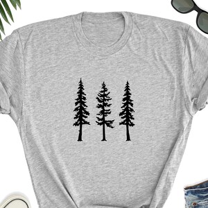 Pine Trees T-shirt, Pine Tree Tees, Tree Graphic Tee, Nature Shirt ...