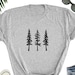 Pine Trees T-shirt Pine Tree Tees Tree Graphic Tee Nature - Etsy