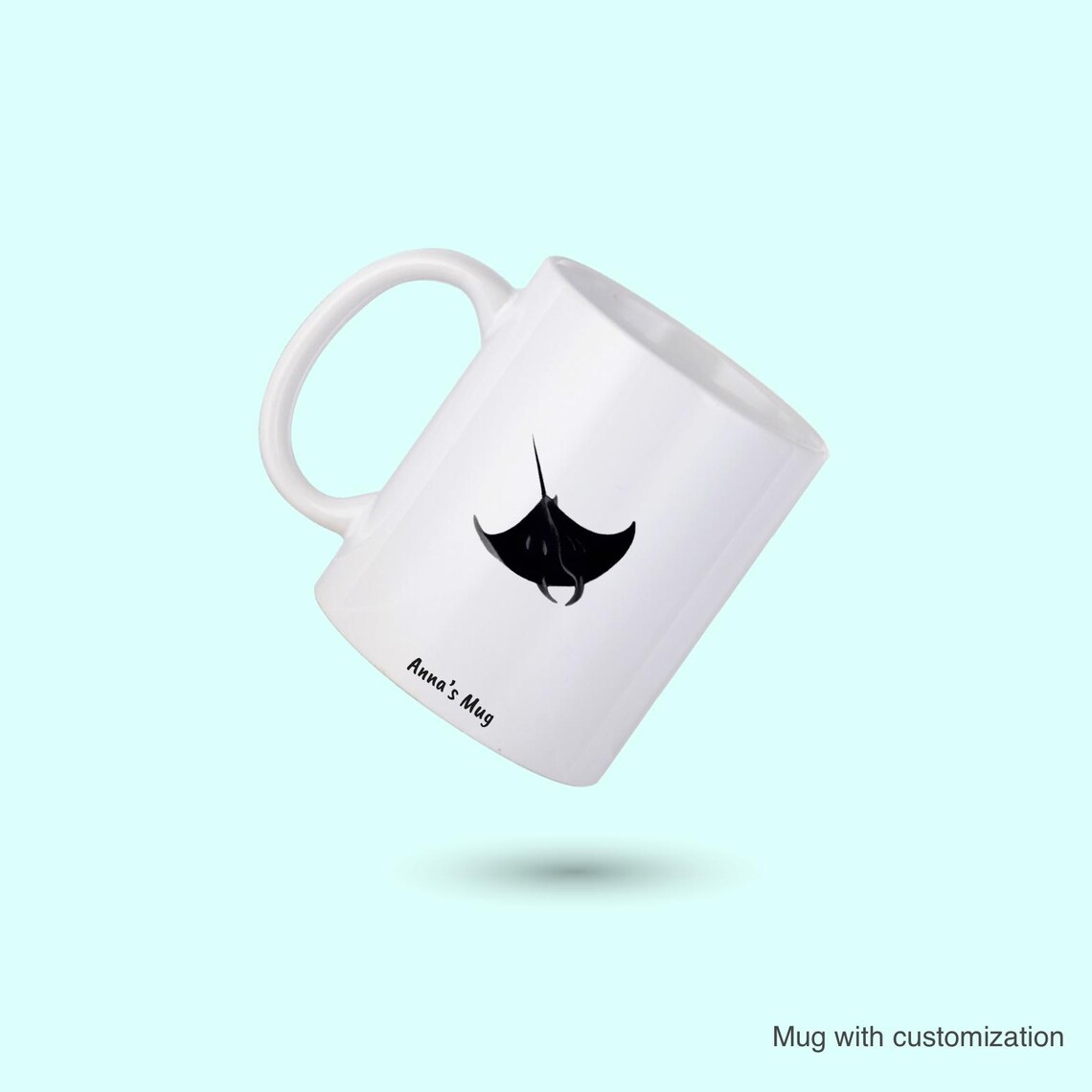 Manta Ray Coffee Mug, Stingray Personalized Mug, Cute Ocean Lover ...