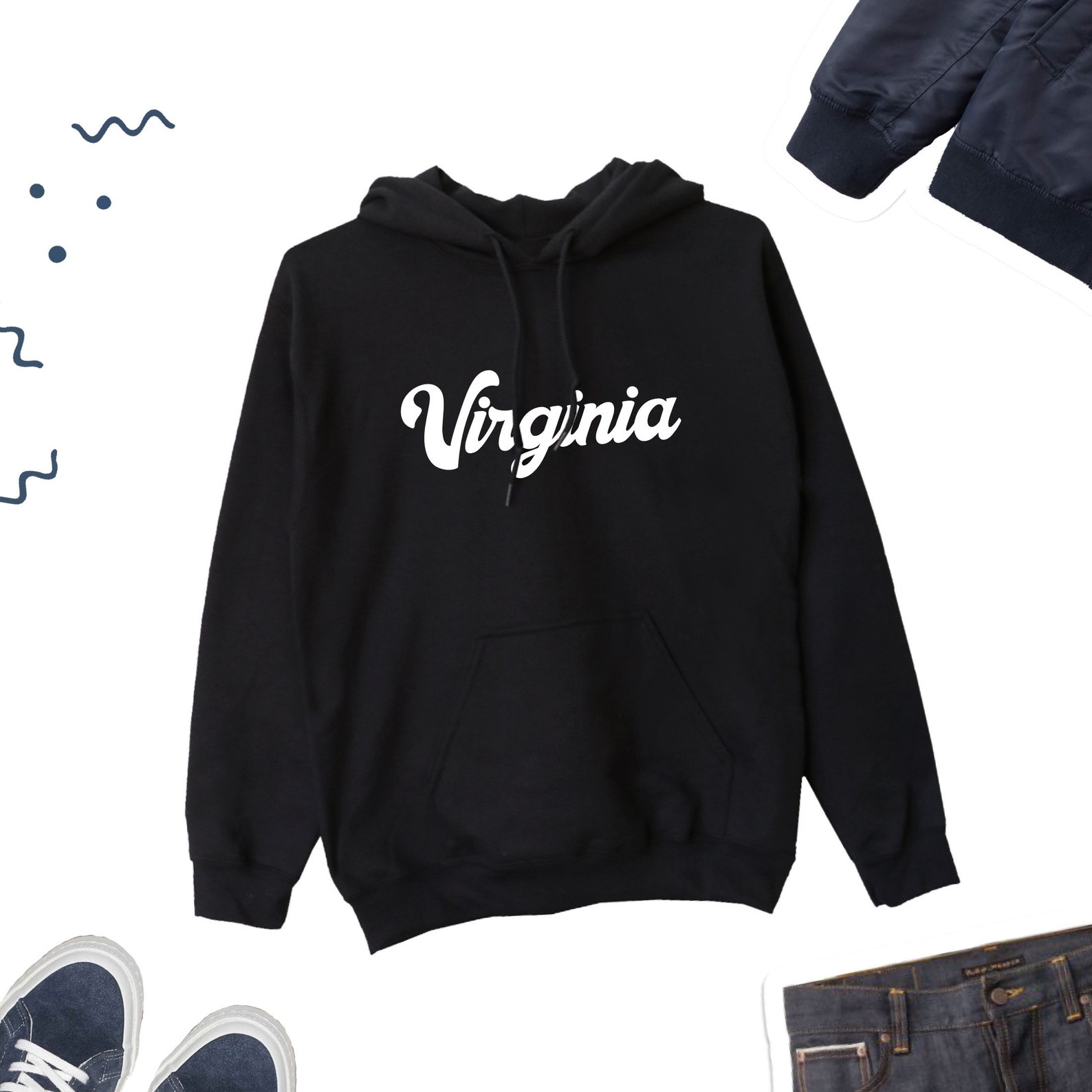 Virginia Hoodie Cute Virginia Sweater Virginia Lover Gift | Etsy