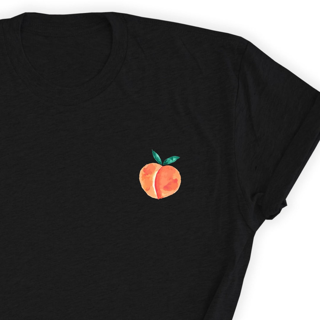Peach Shirt, Cute Peach Design T-shirt, Peach Tee Shirt, Peach Icon ...