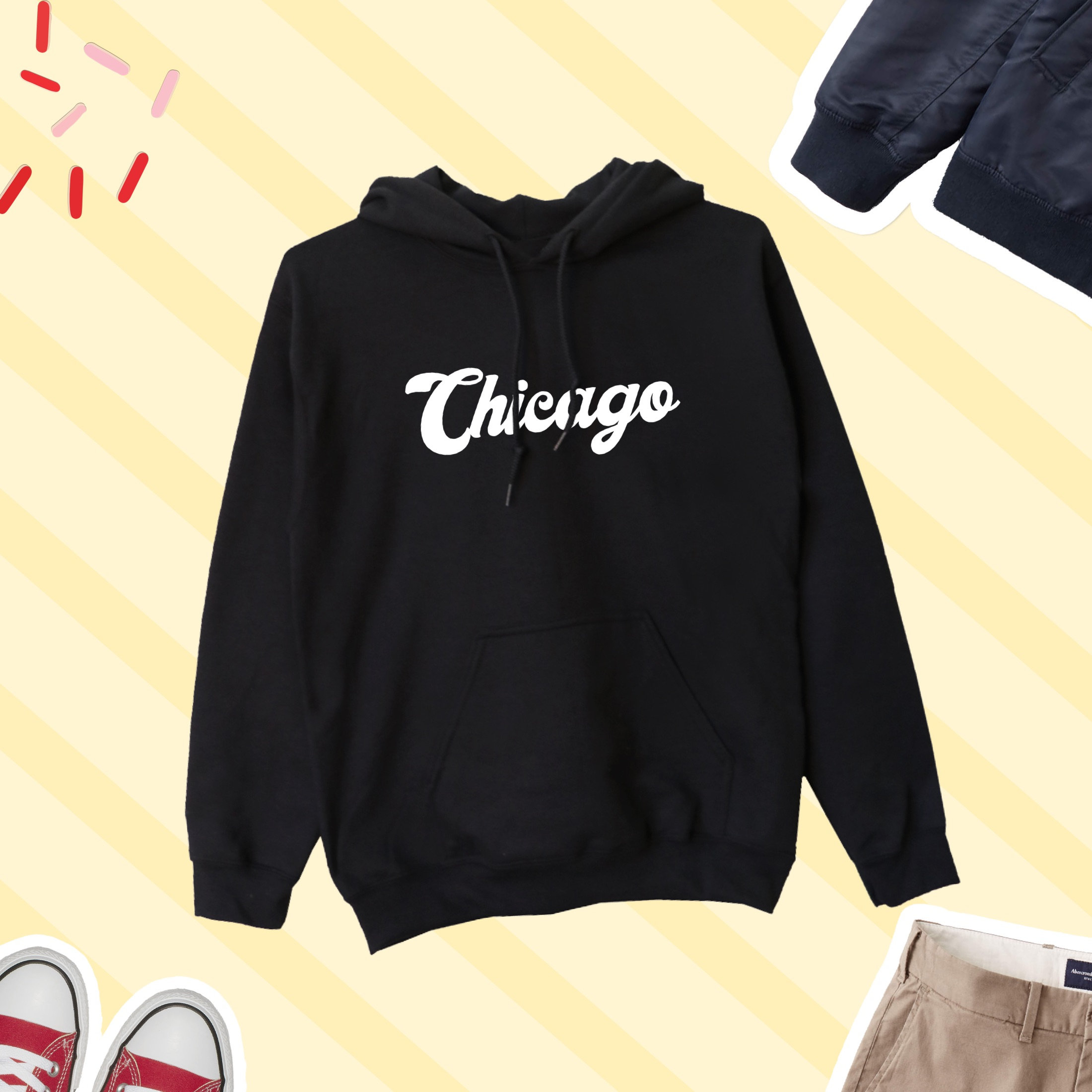 Chicago Hoodie / Cute Chicago Sweater / Chicago Gift / Chicago | Etsy