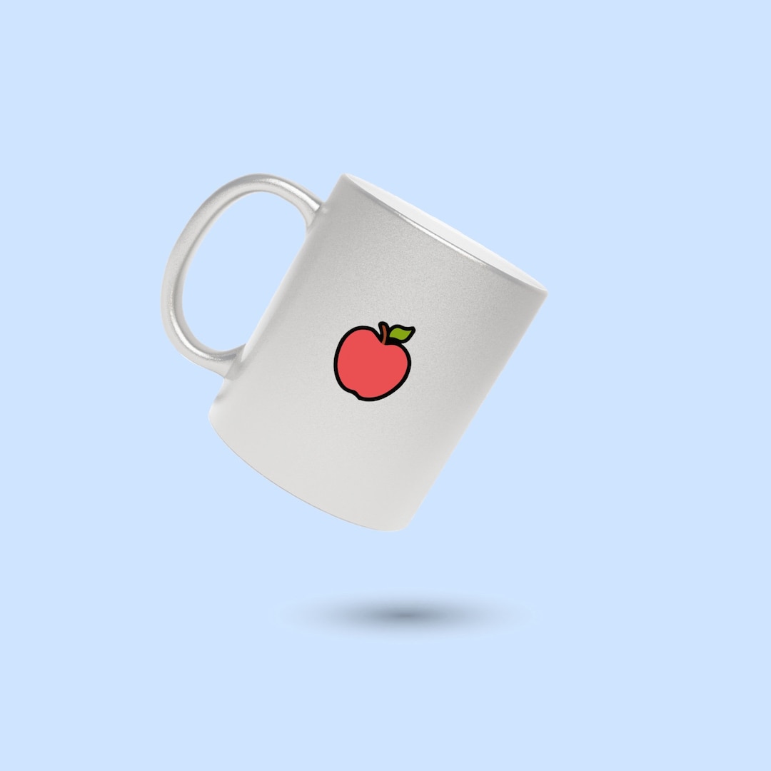 Apple Coffee Mug, Apple Personalized Mug, Cute Apple Coffee Cup, Apple ...