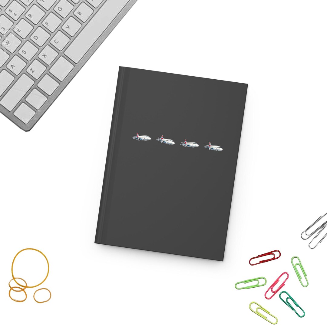 Plane Icon Journal Spiral Notebooks, Pilot Journal, Gift for Travel ...