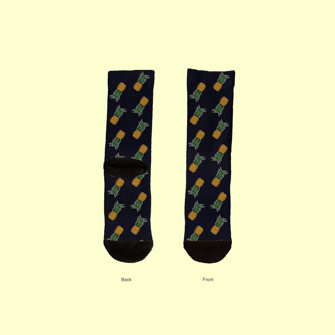 Pineapple Socks, Pineapple Icon Socks, Fun Pineapple Cute Socks, Fruit ...