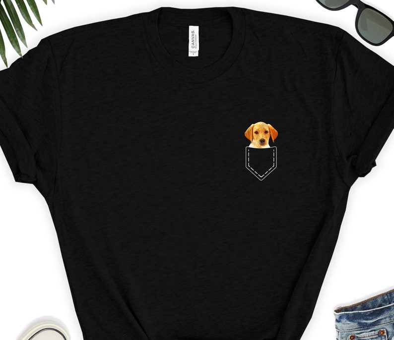 Labrador Shirt / Cute Puppy Labrador Dog Pocket Shirt / Dog - Etsy
