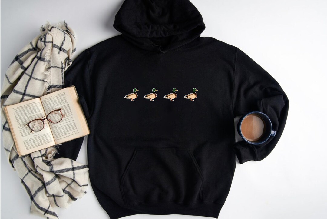 Duck Cute Hoodie, Mallard Duck Icon Hoodie, Duck Sweater, Duck Mallard ...