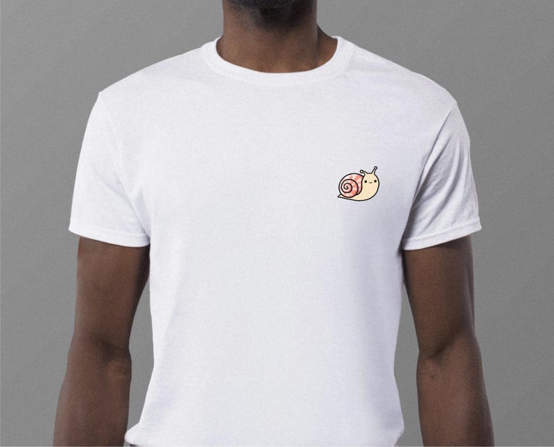 Snail Icon Unisex Tee, Super Cute Snail Graphic T-shirt, Funny Simple ...