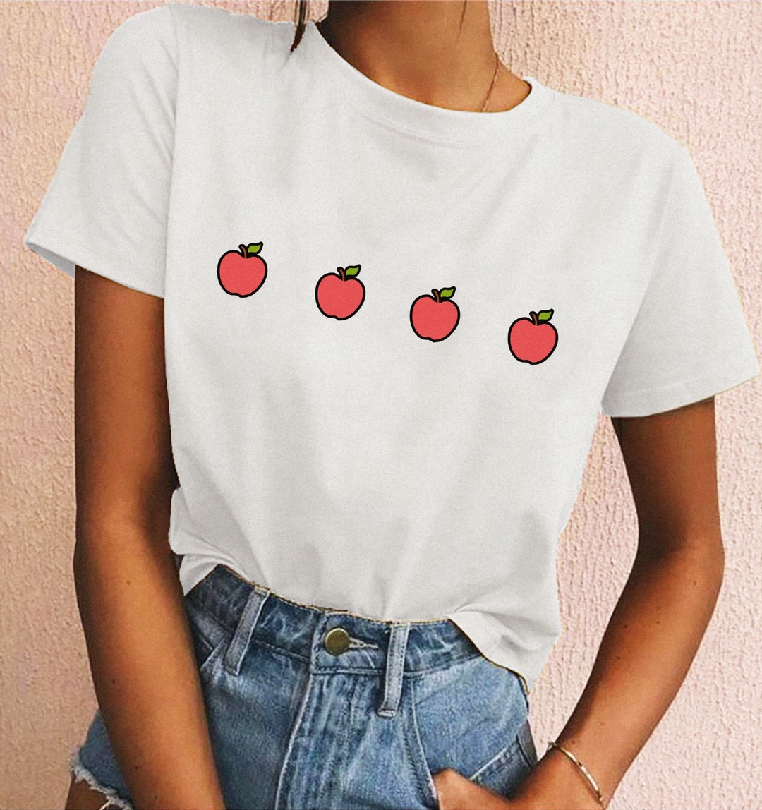 Apple Shirt Apple Cute Lover T-shirt Apple Tee Shirt Apple - Etsy