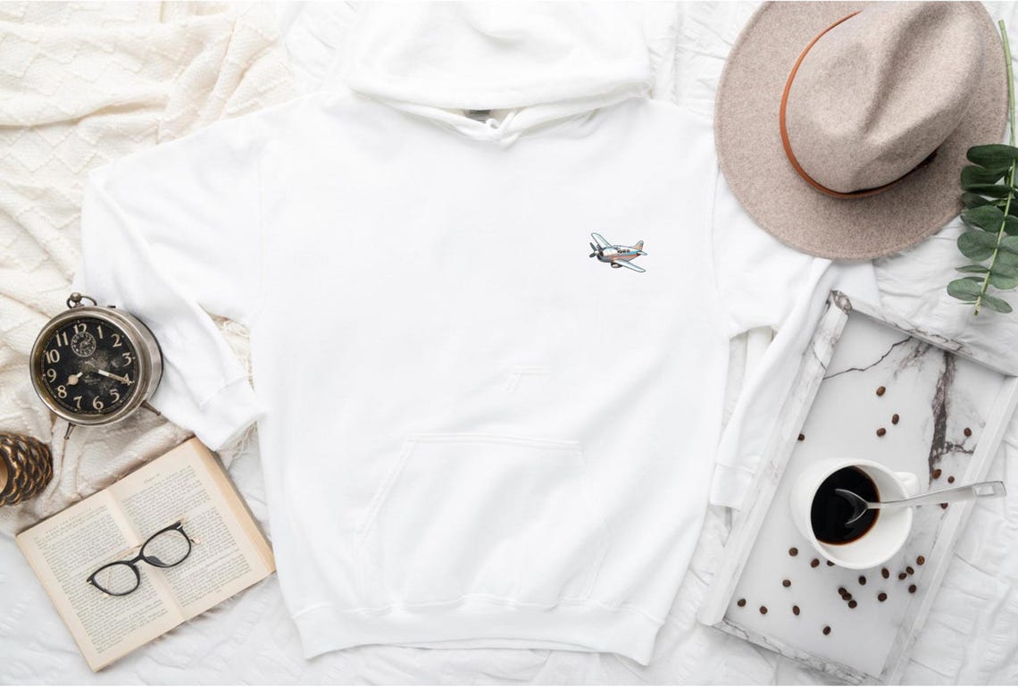 Plane Hoodie, Cute Plane Hoodie, Pilot Plane Icon Hooded Sweater, Plane ...