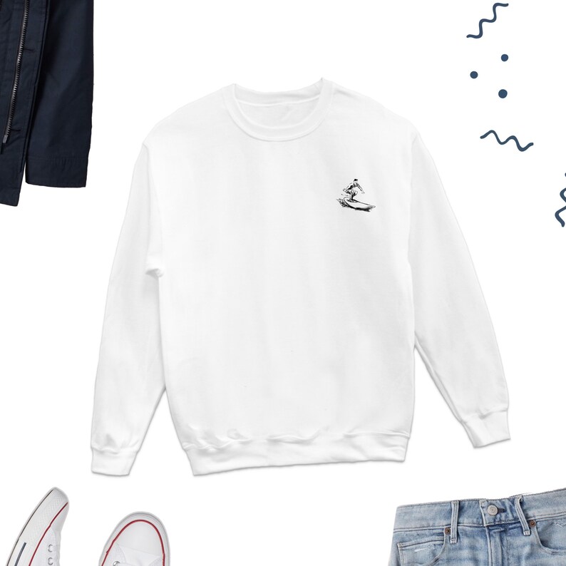 Surf Sweatshirt Surfer Sweater Surfer Sweatshirt Surf Cute - Etsy