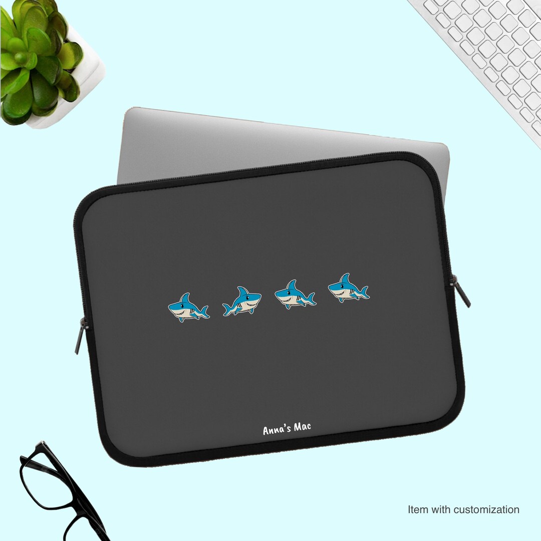 Shark Laptop Sleeve, Cute Shark Laptop iPad Sleeve, Ocean Shark Lover ...