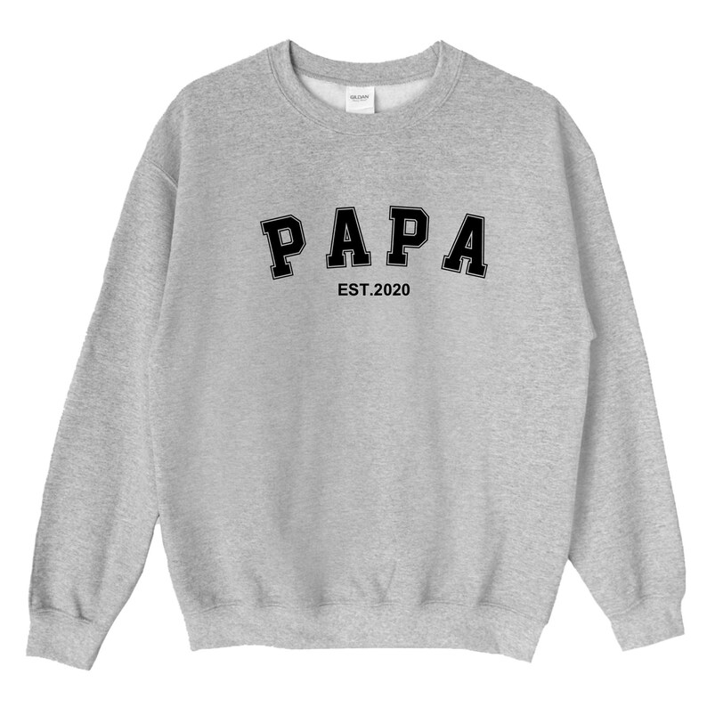 Custom Papa Sweatshirt / Dad Fathers Day Gift / Dad Established ...