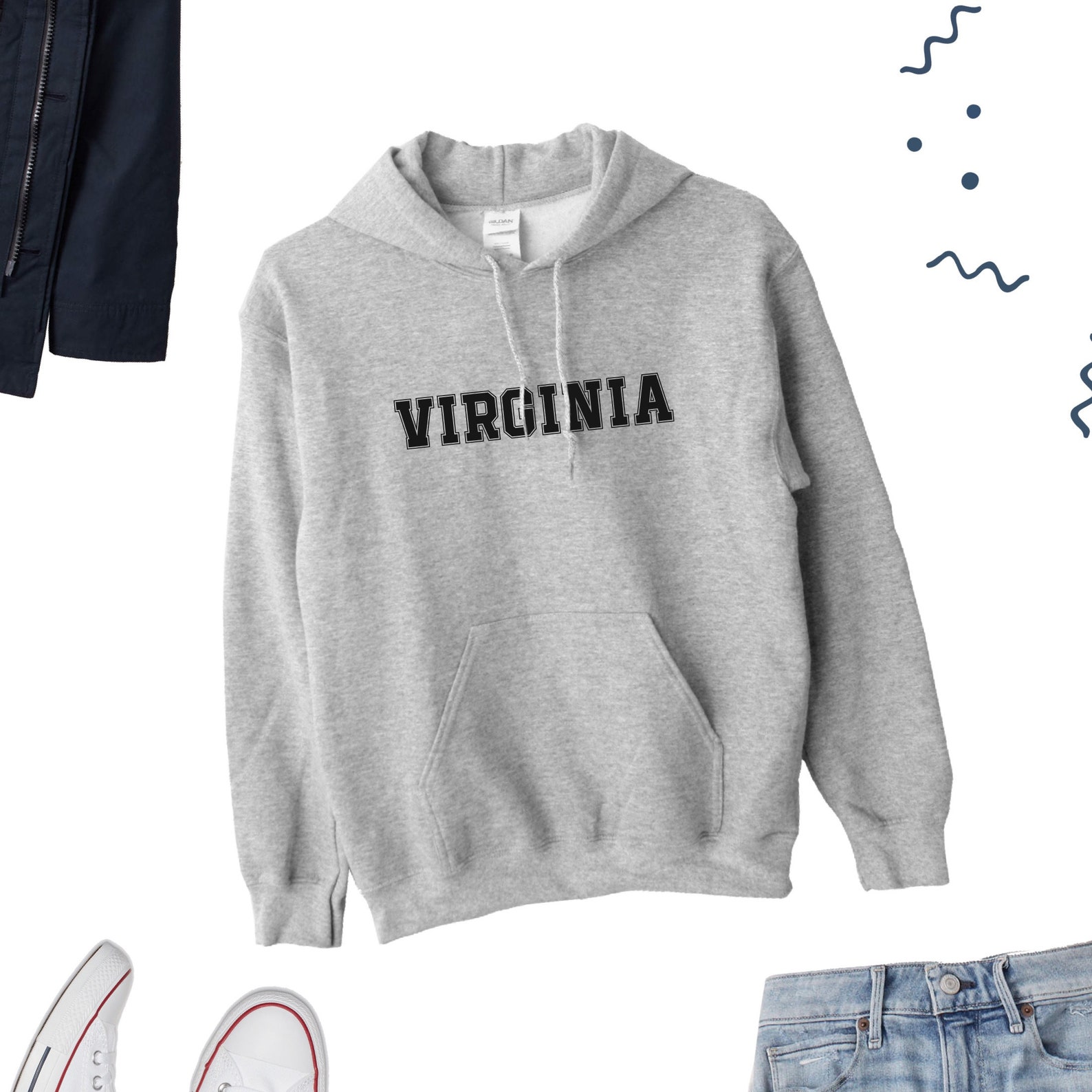 Virginia Hoodie Cute Virginia Sweater Virginia Lover Gift | Etsy