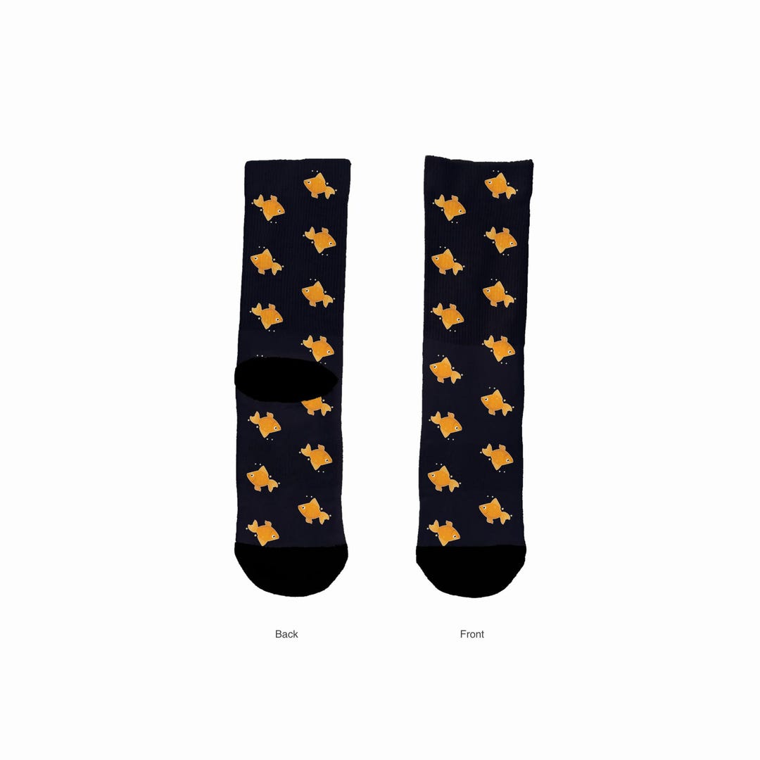 Fish Socks, Cute Goldfish Socks, Fish Socks, Cute Fish Tank Socks, Fish ...