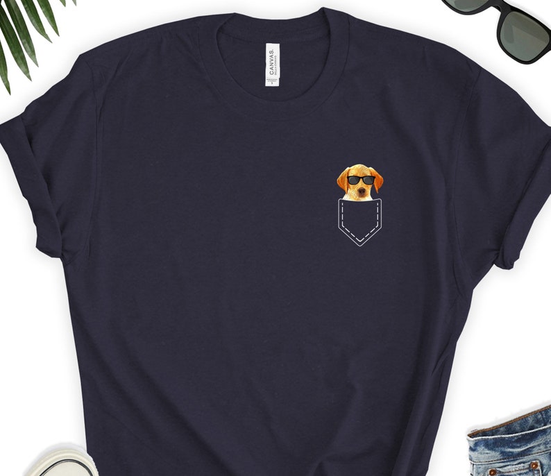 Labrador Shirt / Cute Puppy Labrador Dog Pocket Shirt / Dog - Etsy