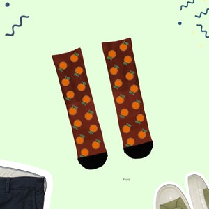Orange Socks, Cute Oranges Socks, Oranges Lover Socks, Cute Orange ...