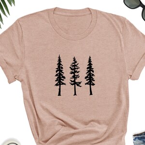Pine Trees T-shirt, Pine Tree Tees, Tree Graphic Tee, Nature Shirt ...