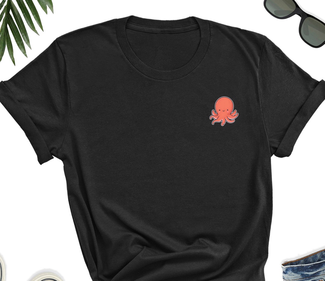 Octopus Shirt, Cute Octopus Icon T-shirt, Cute Squid Tee Shirt, Octopus ...