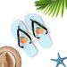 Orange Icon Unisex Flip-flops, Orange Summer Flip Flops Sandals, Orange ...
