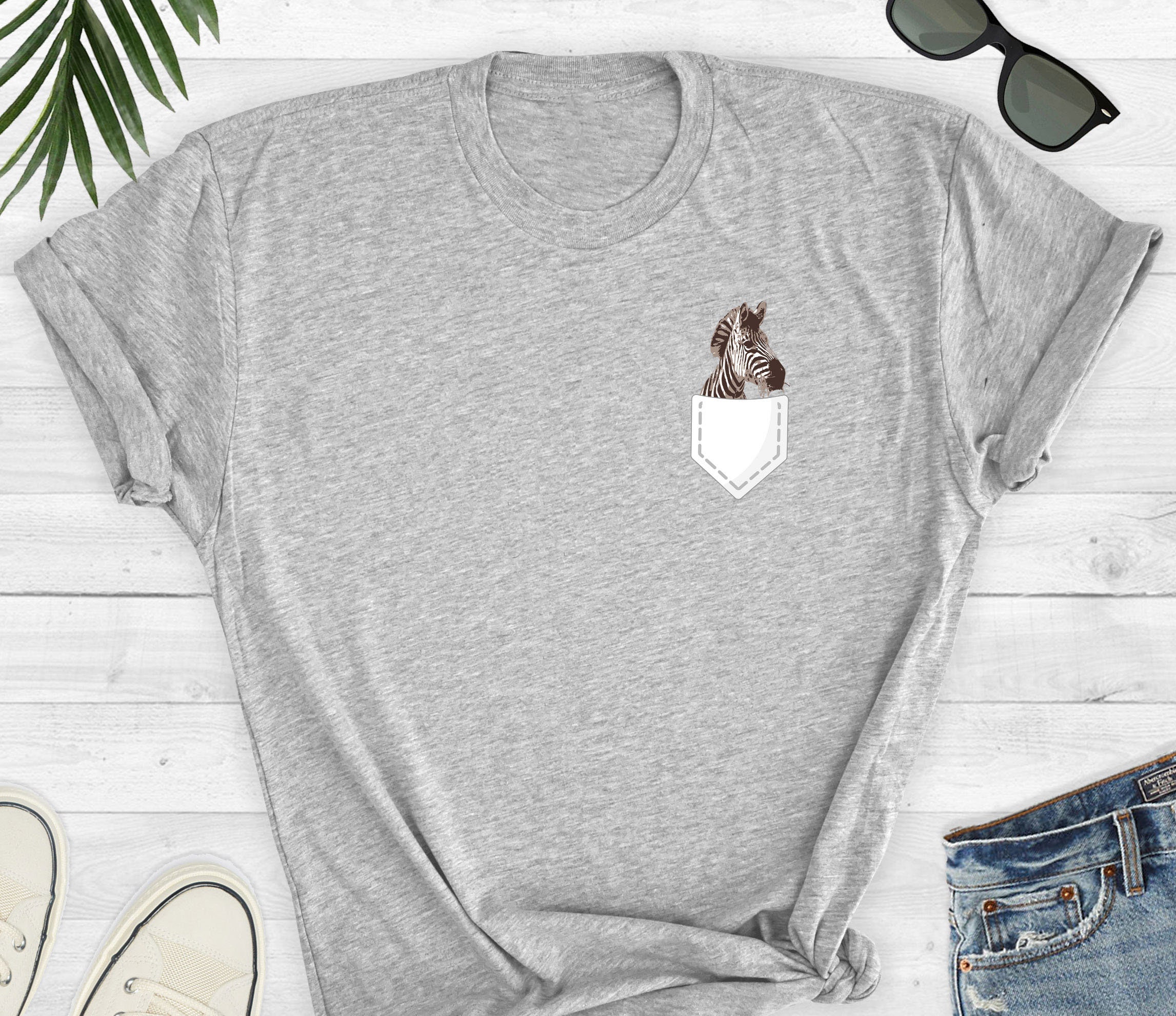 Zebra Shirt // Zebra Pocket Shirt // Cute Zebra Tee // Zebra | Etsy