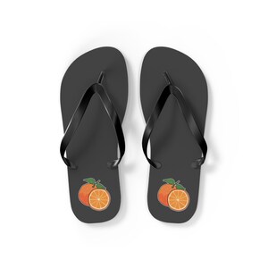Orange Icon Unisex Flip-flops, Orange Summer Flip Flops Sandals, Orange ...