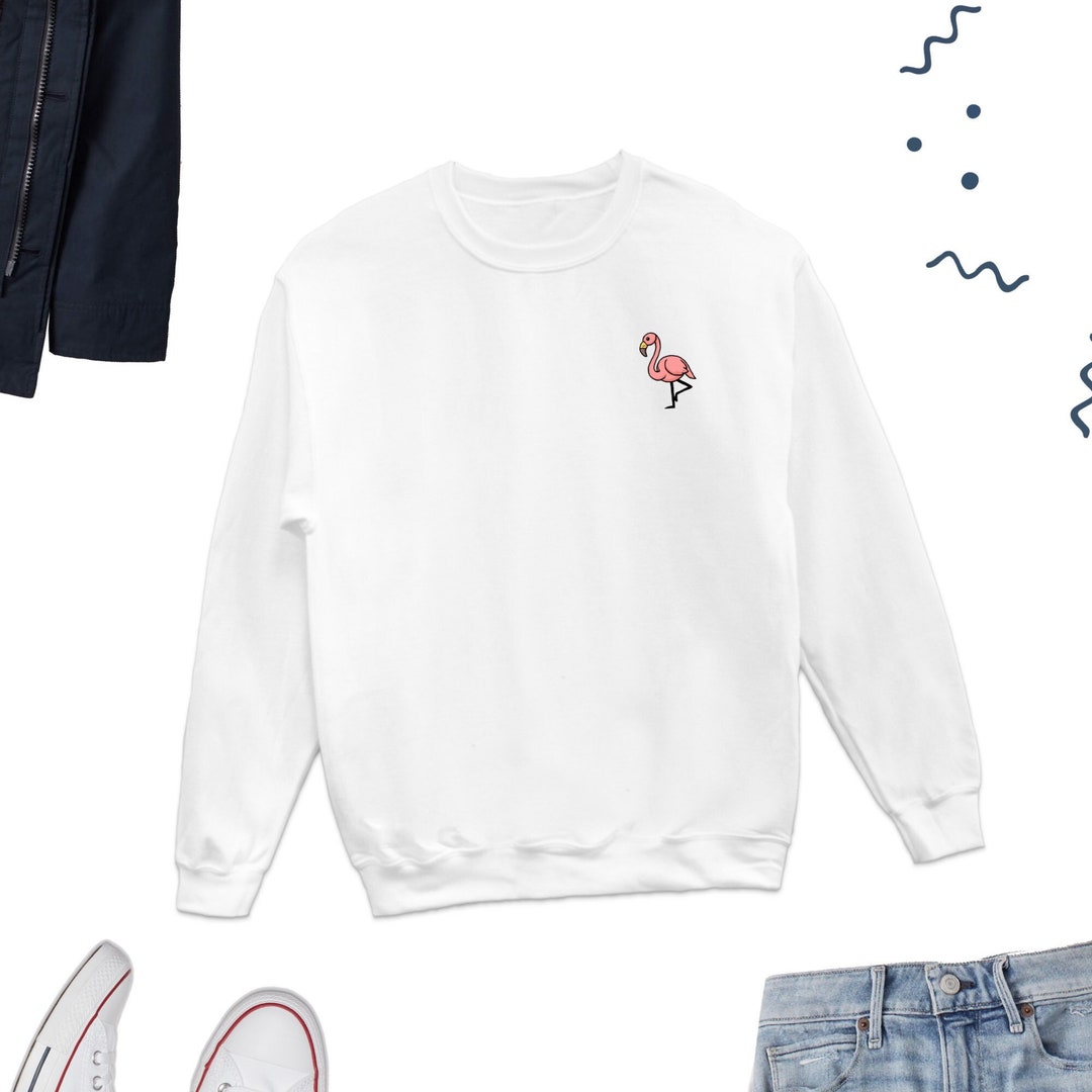Flamingo Sweatshirt, Little Flamingo Sweater, Flamingo Crewneck ...