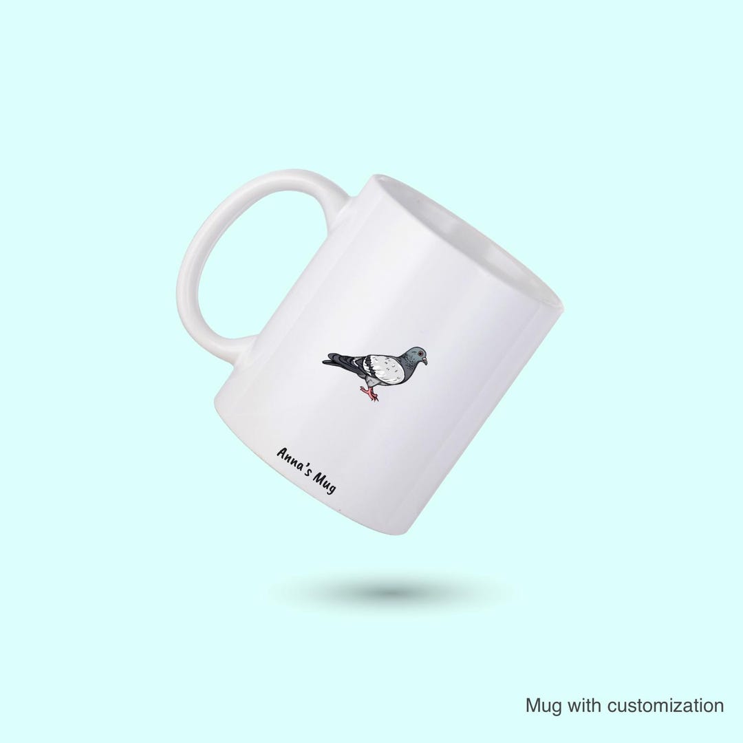 Pigeon Coffee Mug, Pigeon Bird Personalized Mug, Pigeon Bird Lover ...