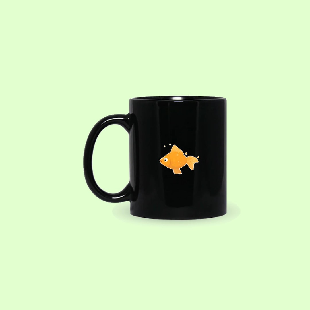 Goldfish Icon Coffee Mug, Fish Personalized Mug, Goldfish Friend Coffee ...