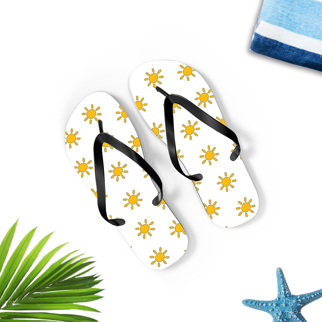 Sun Sunshine Flip-flops, Cute Sunshine Flip Flops Sandals, Sunshine ...