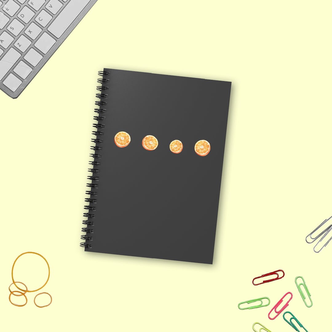 Orange Journal Spiral Notebooks, Cute Oranges Journal, Gift for Orange ...