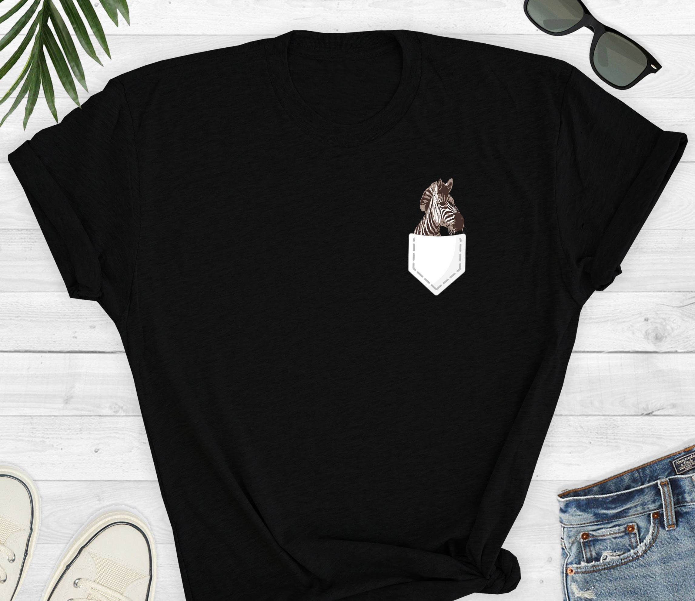 Zebra Shirt // Zebra Pocket Shirt // Cute Zebra Tee // Zebra | Etsy