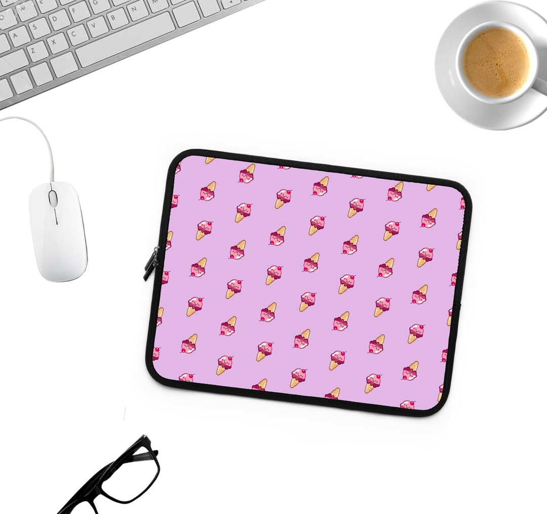 Ice Cream Laptop Sleeve, Vanilla Ice Cream Laptop iPad Sleeve, Ice ...