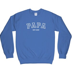 Custom Papa Sweatshirt / Dad Fathers Day Gift / Dad Established ...