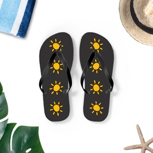 Sun Sunshine Flip-flops, Cute Sunshine Flip Flops Sandals, Sunshine ...