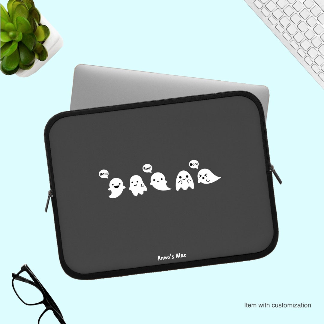 Ghost Cute Halloween Laptop Sleeve, Ghosts Laptop iPad Sleeve, Ghost ...