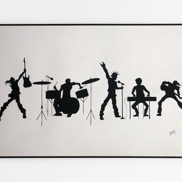 Rock Band Painting - Etsy