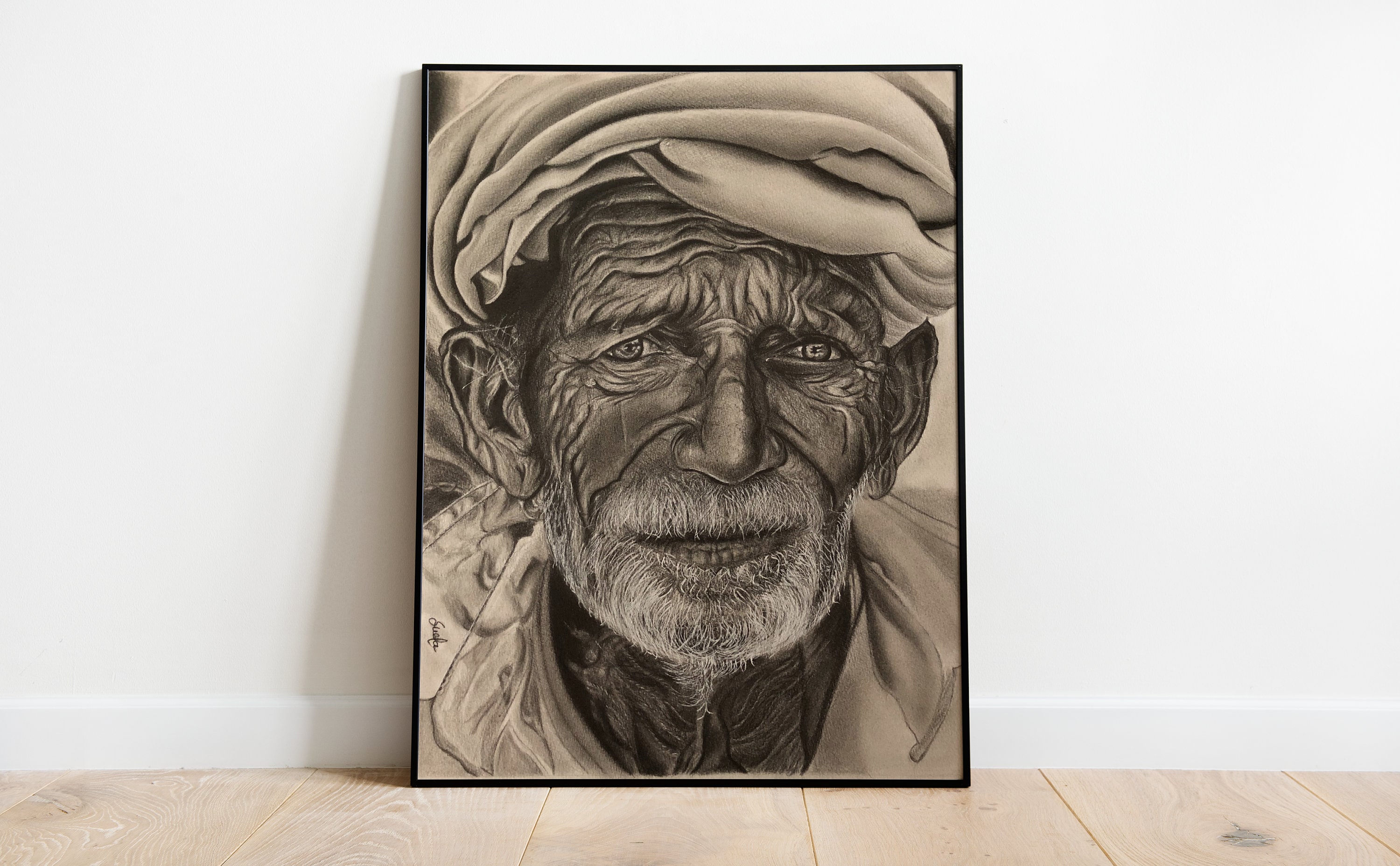 Realistic Old Man Drawing