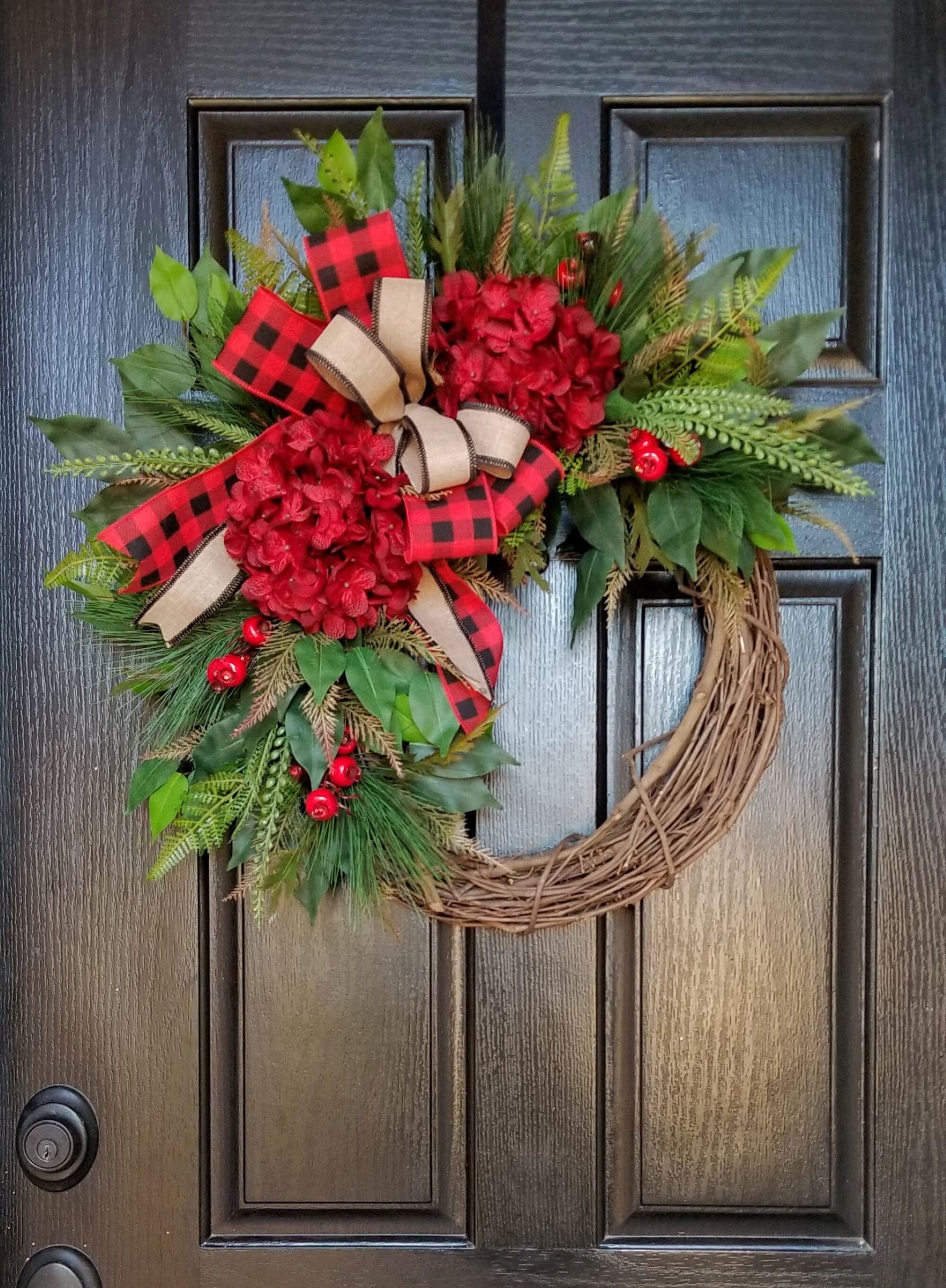 Christmas Wreath for Front Door Holiday Wreath Winter | Etsy