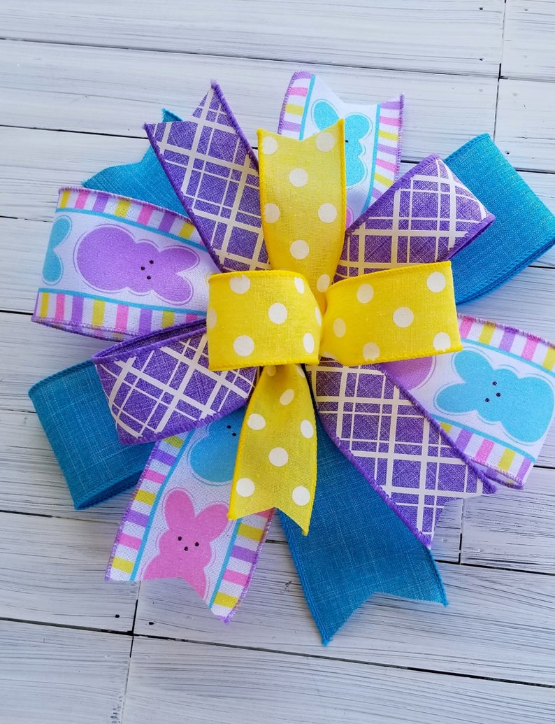 Easter Wreath Bow Easter Decoration Easter Bunny Bow Easter - Etsy