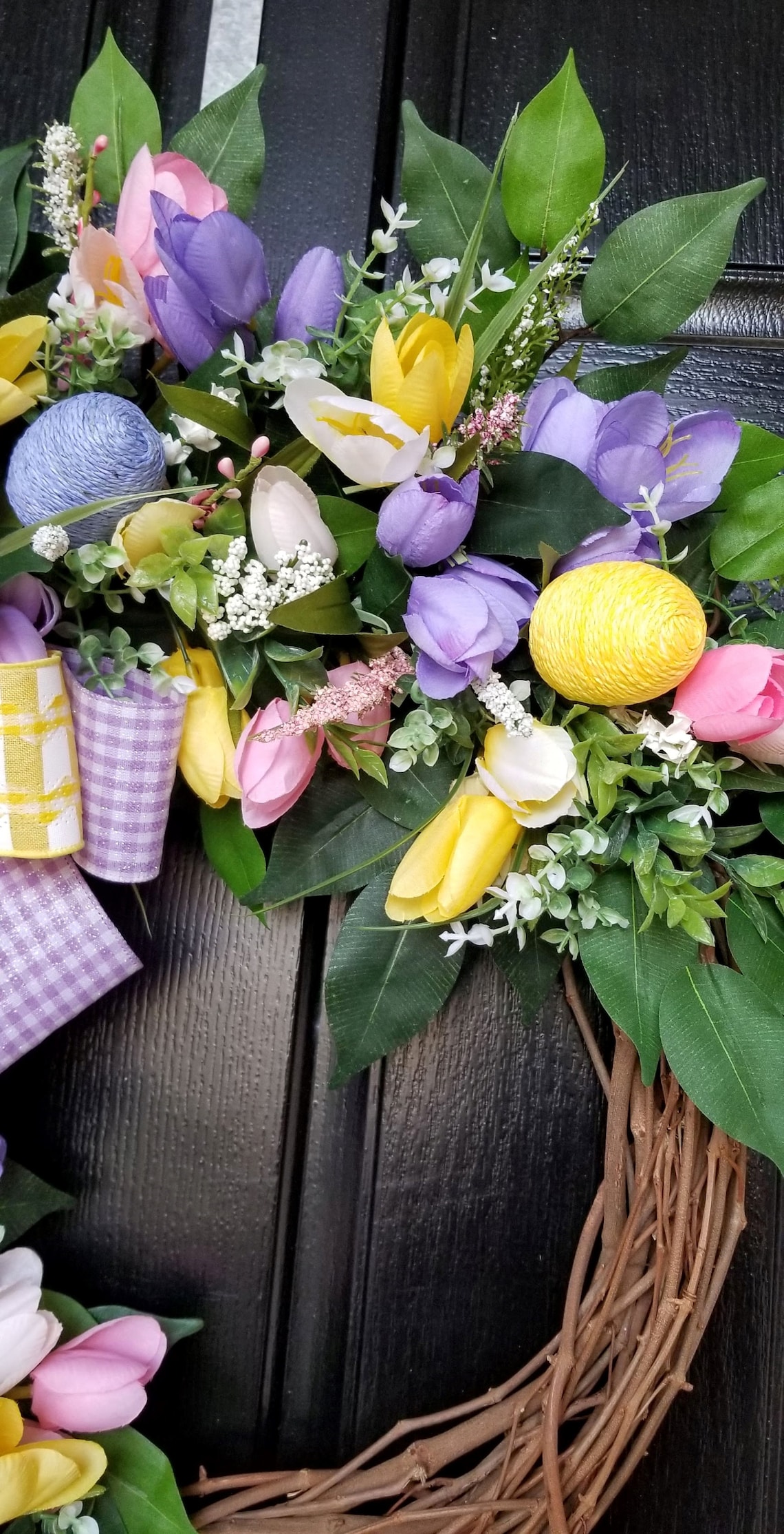 Wreaths for Front Door Easter Wreath Tulip Wreath Spring - Etsy