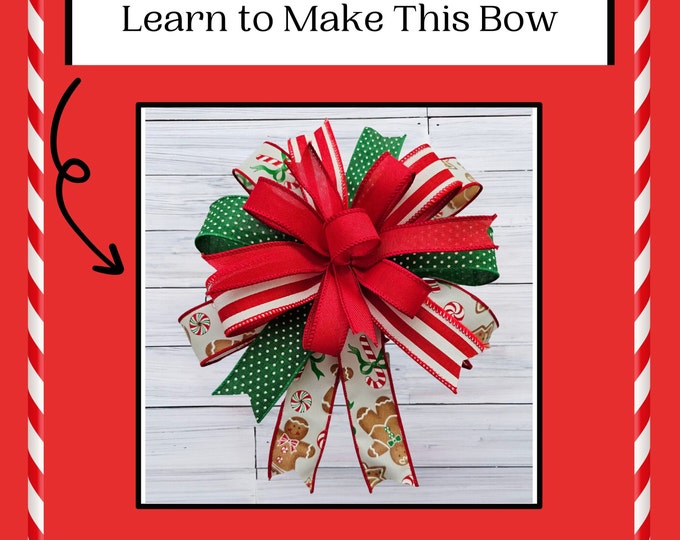How to Make a Christmas Wreath Bow, DIY Christmas Tree Bow, Bow Making ...