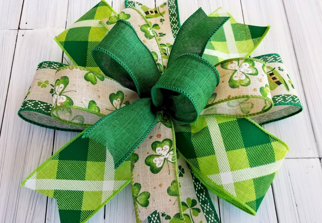 St. Patricks Day Bow, St. Patricks Decoration, St. Patty Decor, Irish ...