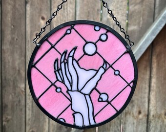 Pink Stained Glass Window Film - Etsy