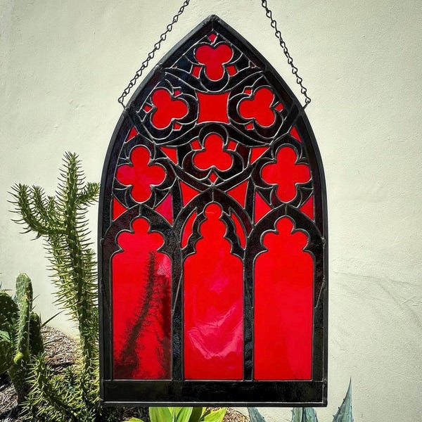 Stained Glass Window Film Gothic - Etsy