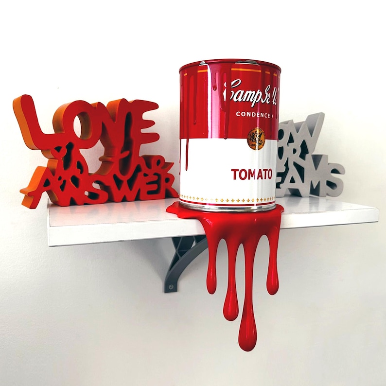 Brainwaing Tomato Soup Graffiti Paint Can Sculpture With Plastic Splash ...